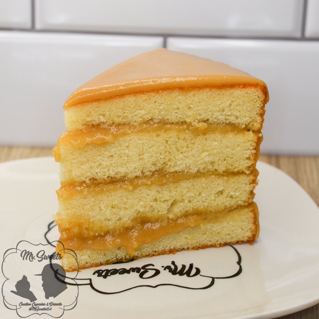 Layered Caramel Cake Slice | Mr. Sweets